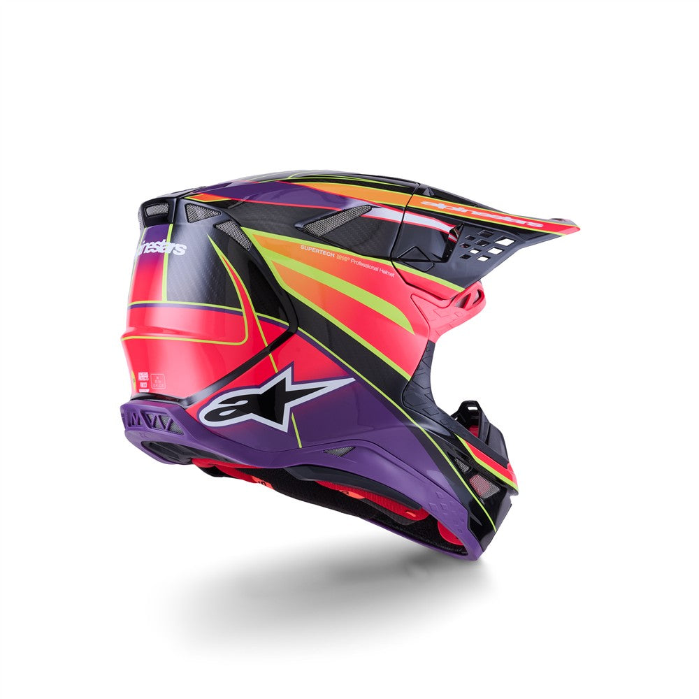 Alpinestars S-M10 Adult MX Helmet - Era Blue Red Yellow Gloss