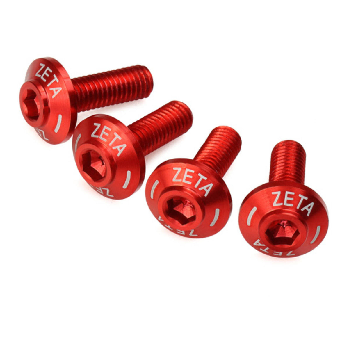 Zeta Screen Bolt Set Red (4pcs) – Motozone