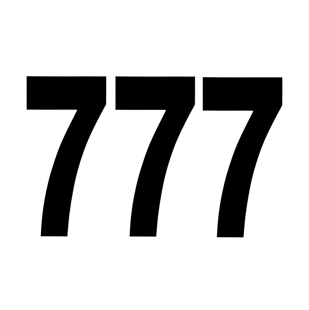 7 : Race Number : 6" : 3 Pack : Black : Factory Effex – Motozone