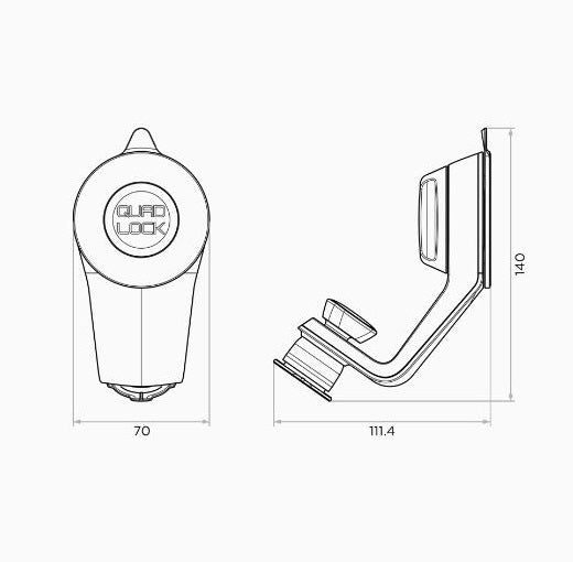 Quad Lock Car Phone Mount - V5 – Motozone