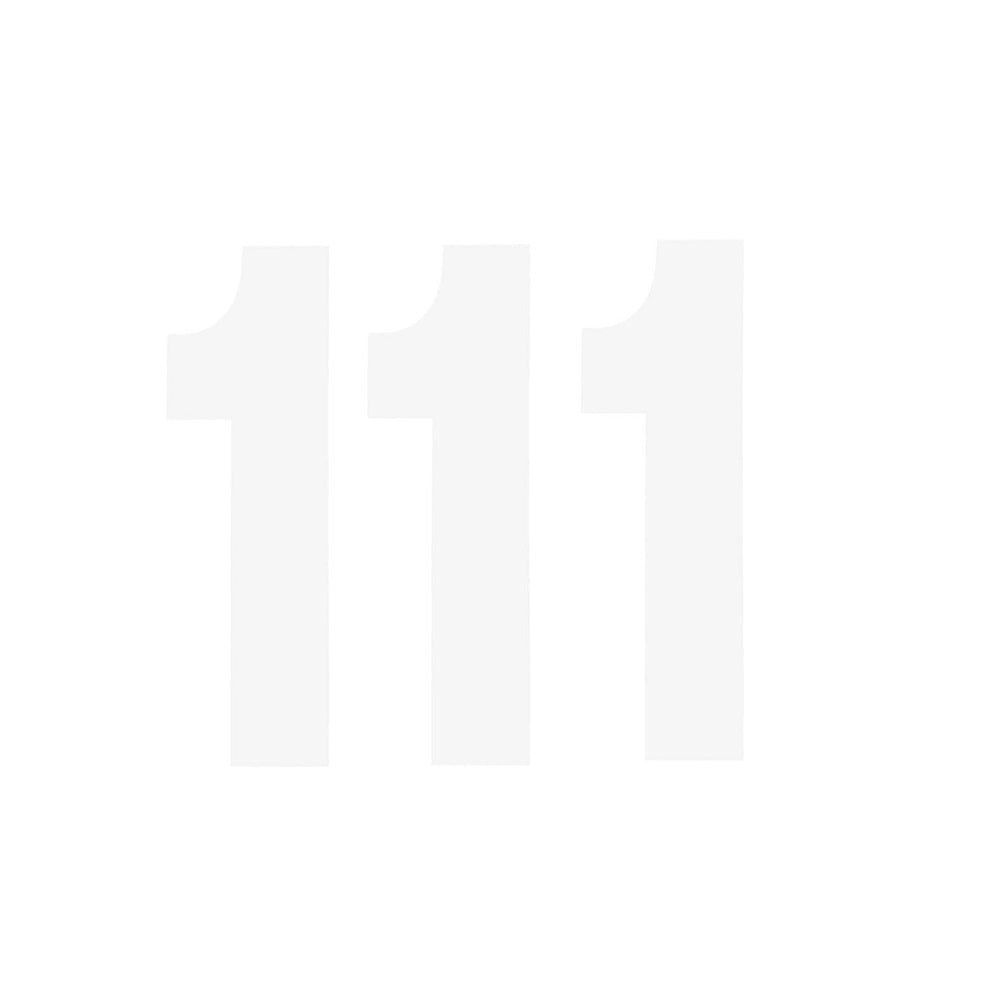 1 : Race Number : 6" : 3 Pack : White : Factory Effex – Motozone